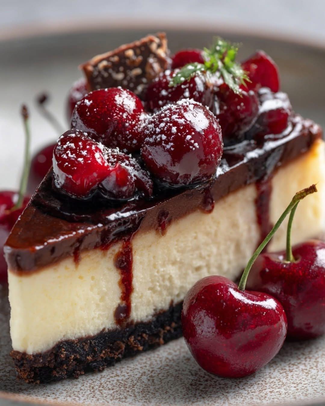 Cherry Chocolate Cheesecake – Rich, Creamy & Decadent Dessert